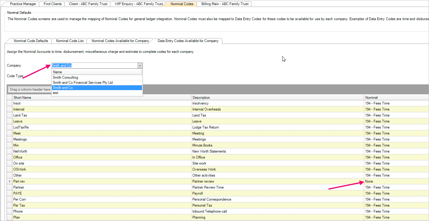 Error: "No Nominal Set for this Company and Code" when posting bills